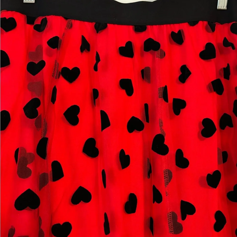 Cato | Skirts | Red Heart Patterned Skirt | Poshmark